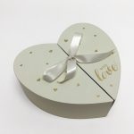 W7278 Mint green Heart Shape Flower Box With Ribbon | D & E Floral Supplies