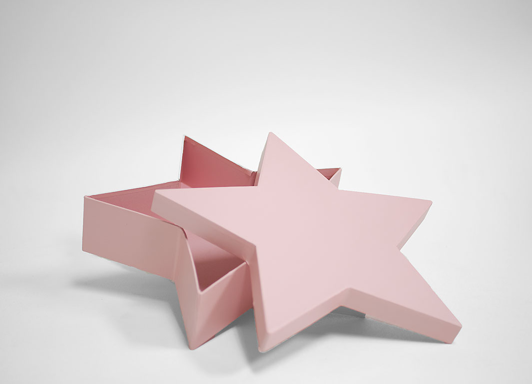 W6661 Pink Star Shape Flower Box | D & E Floral Supplies