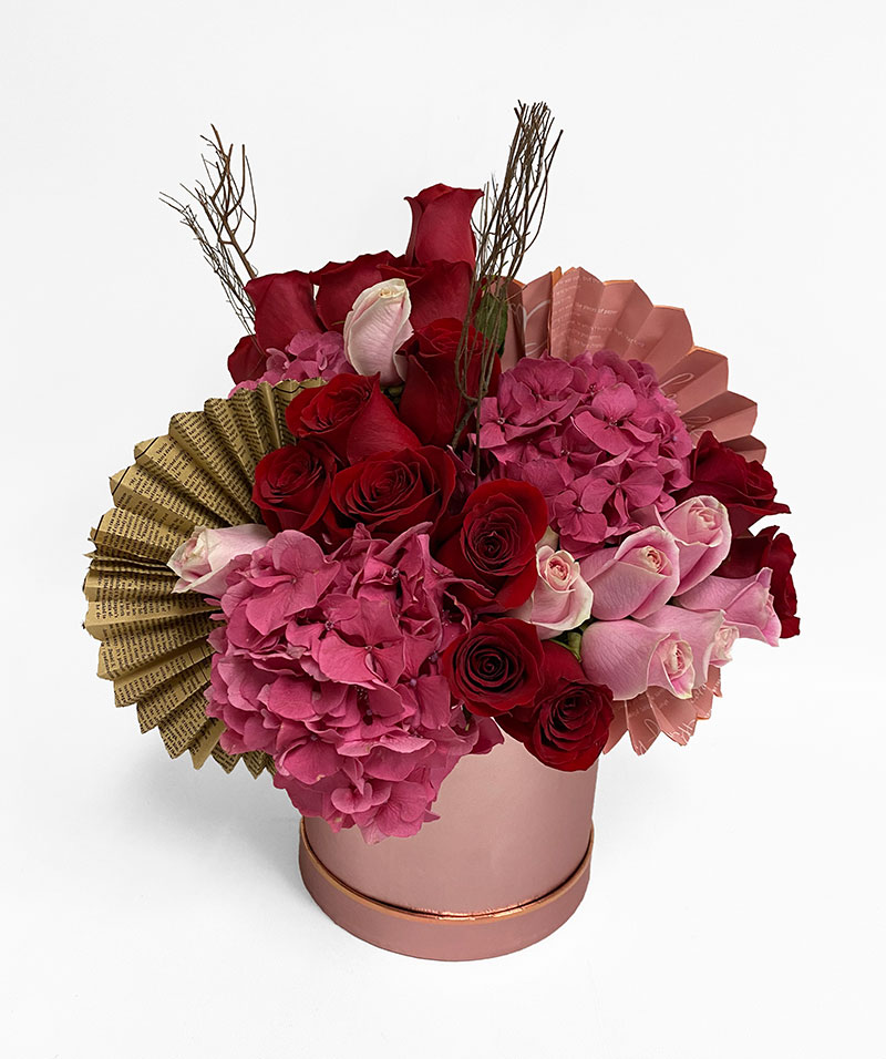 Rose Gold Round Flower Boxes set of 3 W7514 | D & E Floral Supplies