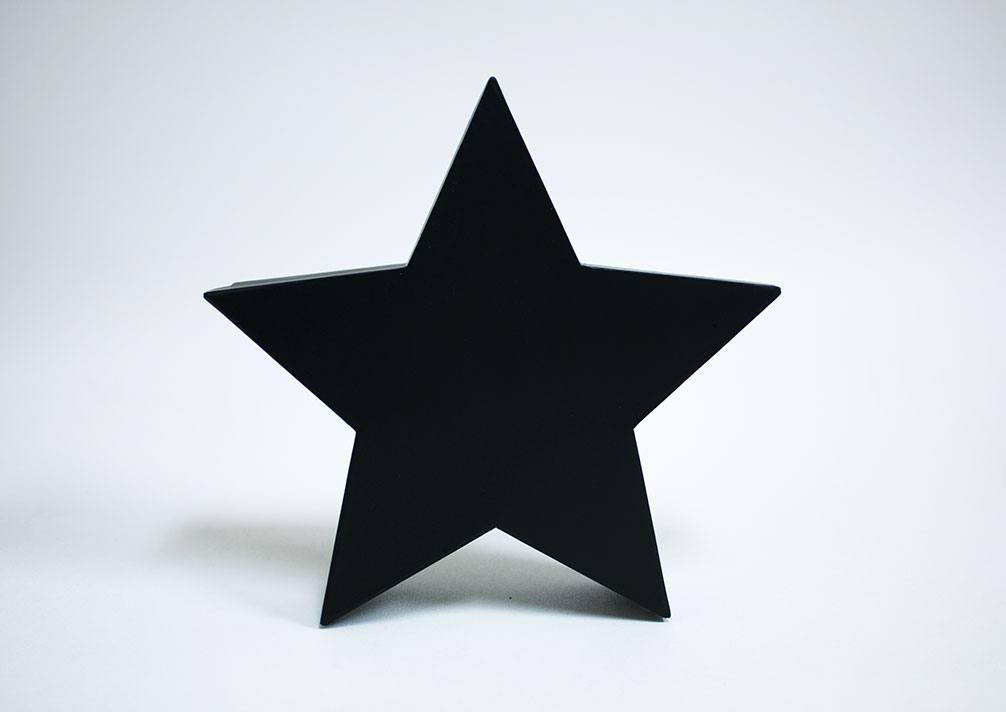 W6659 Black Star Shape Flower Box | D & E Floral Supplies