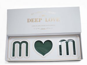 White Rectangular Love Mom Flower Box With Liners And Foams D E