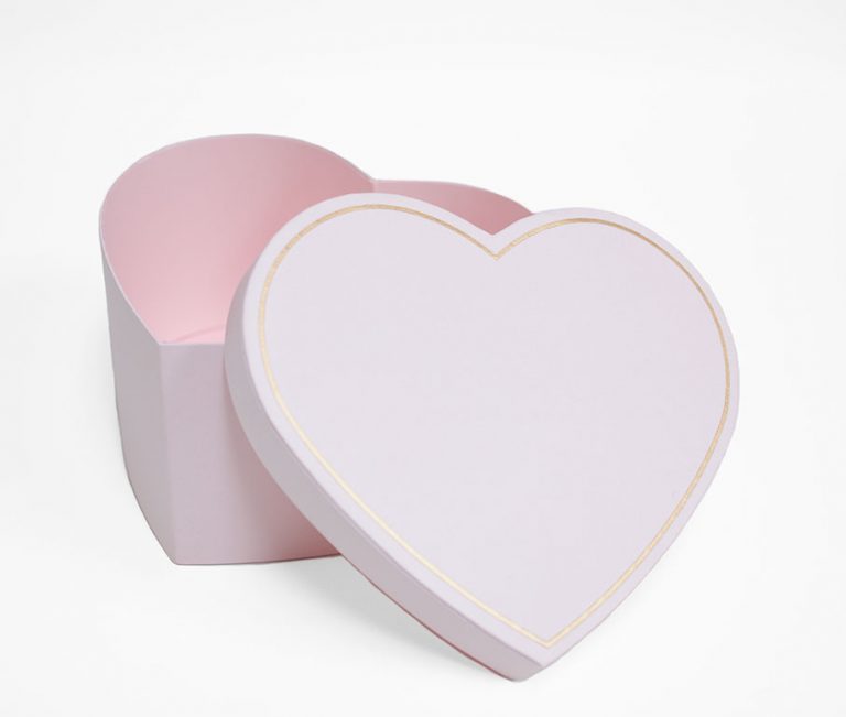 Small Pink Heart Shape Flower Box