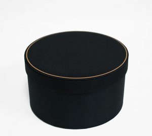 Small Black Round Shape Flower Box | D & E Floral Supplies