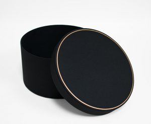 Small Black Round Shape Flower Box | D & E Floral Supplies