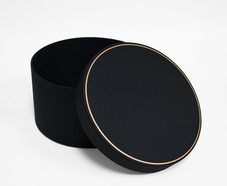 Small Black Round Shape Flower Box | D & E Floral Supplies