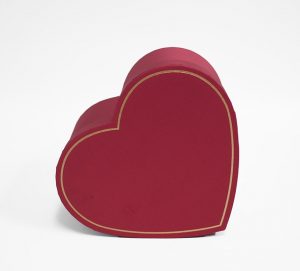 Small Red Heart Shape Flower Box | D & E Floral Supplies