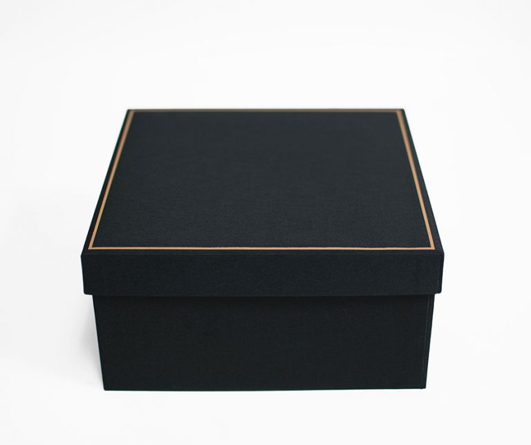 Small Black Square Shape Flower Box | D & E Floral Supplies