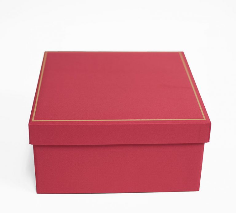 Small Red Square Shape Flower Box | D & E Floral Supplies